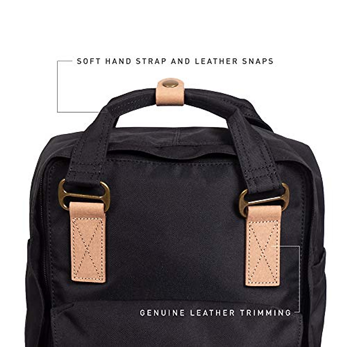 Doughnut Travel Laptop Backpack, Slim Durable Reborn Series Daypack Backpacks, Water Resistant College Computer Bag for Men & Women Fits 14 Inch Notebook(Black)