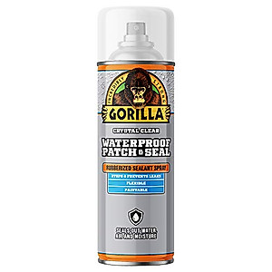 Gorilla Waterproof Patch & Seal Rubberized Sealant Spray Crystal Clear 14oz (Pack of 1)