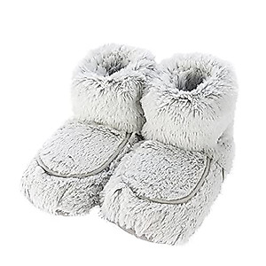 Warmies®Fully Heatable Wellness Boots Scented with French Lavender - Grey Marshmallow
