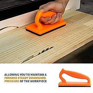 POWERTEC 71009 Push Block and Push Stick Set for Table Saws, Router Tables, Band Saws & Jointers, Dual Ergonomic Handles w/Max Grip, Hand Protection for Woodworking, Safety for Woodworkers – 5 Pack