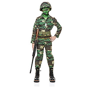 Charades Child's G I Jumpsuit Costume, Large