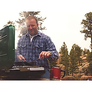 Coleman Classic 3-Burner Propane Camping Stove, Portable Camp Stove with 3 Adjustable Burners and Push-Button Instant Ignition, Includes Wind Guards, Pressure Control, and Carry Handle, 28,000 BTUs