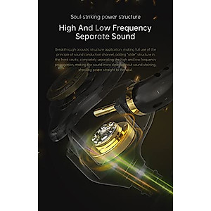 FEDAI Wired Earphones with Microphone X1 in Ear Monitors Headphones Earbud IEM Comfortable,Earfins,3.5mm Plug for Computer Mobile PC Game,Sport Earbuds for Workouts Running(Blue, with mic)