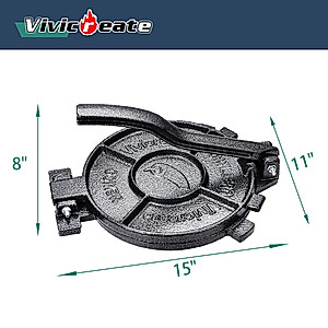 Vivicreate Tortilla Press,Tortilla Maker, Dough Press,Flour Tortilla press, Rotis Press, Quesadilla,Tortilla Makers (10 inch)
