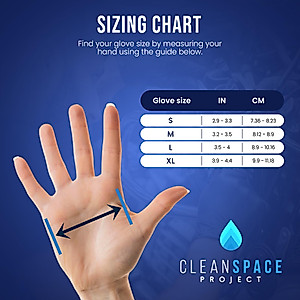 CLEAN SPACE PROJECT Nitrile Gloves - Disposable, Non-Latex and Powder Free, Food Safe Cooking Gloves - Black Gloves for Cleaning, Tattooing, Painting, Detailing & Repair (Medium, Case of 1000)