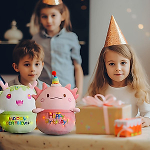 AYQNMHR Spirit Stuffed Animal Plush Toy, 10in LED Light Up Happy Birthday Plush Doll Cute Spirit Plushies Pillow for Girls Boys Home Decoration Christmas Birthday