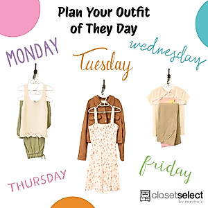 30 Pk Youth Petite Plastic Hangers for Children Clothes Sizes 8 to 12, Petite, Preteen, Junior, 30 Pack (White)