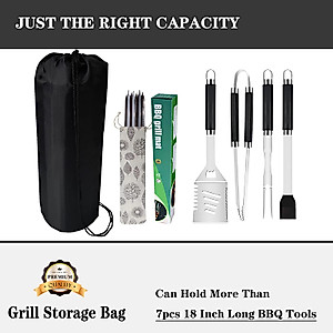 Rilltowpe Grill Utensil Storage, Grilling Bags for Outdoor Grilling, Grill Tool Storage, Grill Tools BBQ Bag, Foldable Grill Bag for Camping and Hiking BBQ.