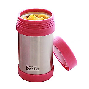 Laptop Lunches Bento-ware17oz Insulated Stainless Steel Lunch Jar, Pink Thermos - Holds Temp for up to 6 Hours
