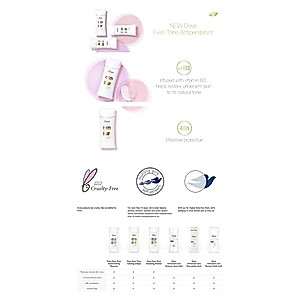 Dove Even Tone Antiperspirant Deodorant Stick Apple Blossom & Mango Butter 3 Count For Uneven Skin Tone 2.6 oz