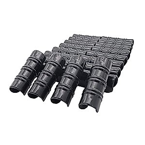 Alphami 20pcs Black 25mm Snap-on Clips Garden Construction Pipe Clips Farm Plastic Clips Greenhouse Film Clips