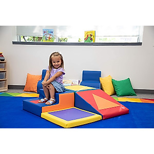Children's Factory Shape and Play Climber, 4 Piece Set, Primary, CF322-389, Baby Indoor Soft Playground Climber, Daycare or Classroom Toddler Activity