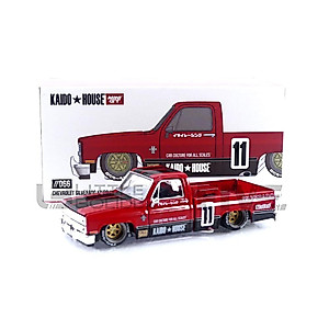 True Scale Miniatures Model Car Compatible with 1983 Chevrolet Silverado KAIDO V1 (Red) Limited Edition 1/64 Diecast Model Car Kaido House KHMG066