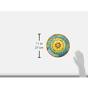 Certified International Tunisian Sunset 9" Dinner Plates, Set of 4, 10.5", Multicolor