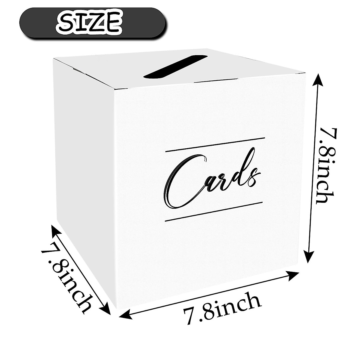 HEIPINIUYE Black Card Box Holder Wedding Card Box Money Box Card Box Holder for Wedding Baby Shower Bridal Shower Birthday Party Favor Table Centerpiece Decoration