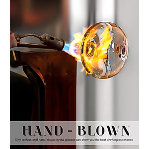 Unique Martini Glasses | Set of 4 | 8 oz Crystal Round | Art Deco Cocktail Glasses Set for Pisco Sour, Mixed Drinks | Hand-Blown Fancy Champagne Coupe Glass