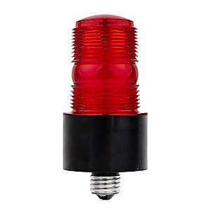TOMAR 485S-R Microstrobe E26 Medium Bulb Base, 120VAC, Red Lens (Red, Screw-in Base (120 VAC))