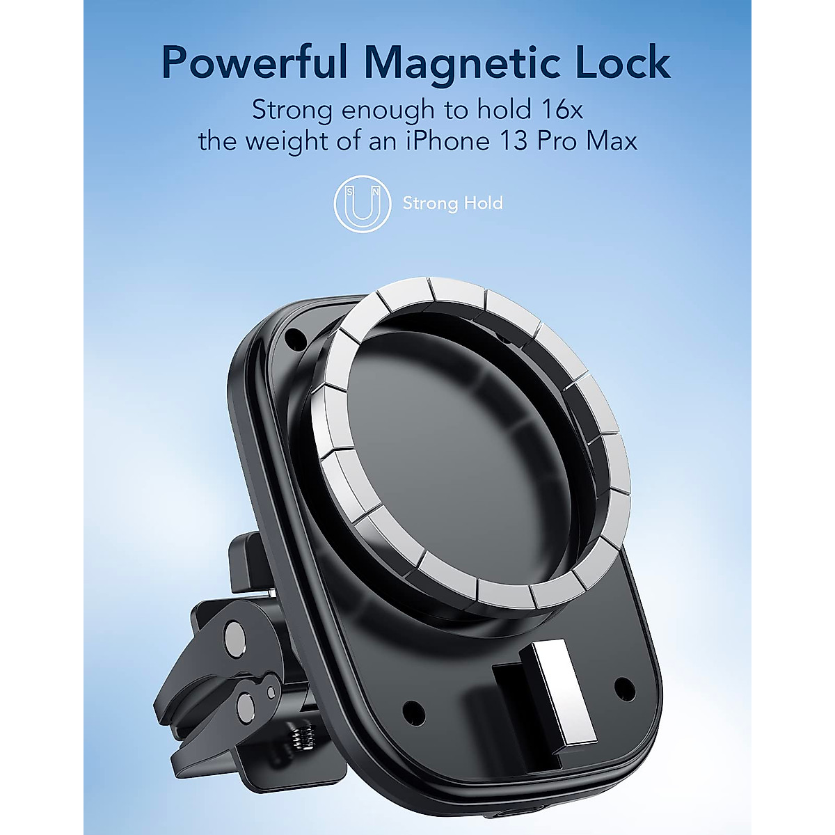 Magnetic Wireless Car Charger, TERYTH Fast Charging 360° Adjustable Auto Alignment Magnetic Car Mount, Air Vent Car Phone Holder Compatible with-Mag Safe iPhone 12/13 /14 Pro Max Mini