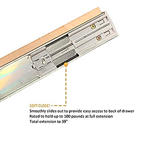 COUVER Pull Out Soft Close Cabinet Organizer, Wood Drawer Slide Out Shelves for Kitchen, 28.5"(W) x 21.25"(D) X 4"(H), Soft-Close Rail with Spacer, Side Mount