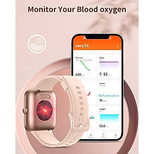 Gydom Smart Watch for Women Men,1.69" Smart Fitness Tracker Watch Blood Oxygen Heart Rate Stress Sleep Monitor Pedometer Watch 5ATM Waterproof Activity Tracker Smartwatch for Android iOS Phone