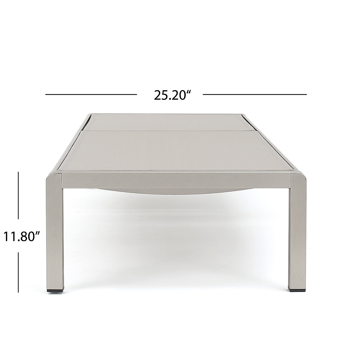 Christopher Knight Home Cape Coral Gray Outdoor Mesh Chaise Lounges, 2-Pcs Set, Gray