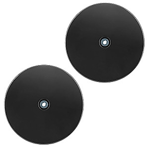 Suiwotin 2PCS 150mm/6inch Acrylic Cookie Decorating Turntable Organizer for Kitchen Spice Rack, Makeup, Table Cake, Cabinets, with 360 Degree Rotating Bearings (Black)