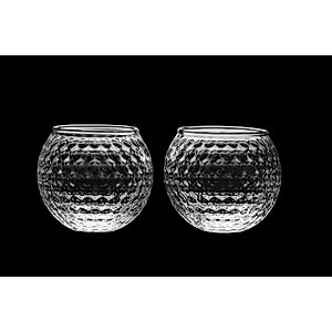 Golf Whiskey Glasses – Rocks Glass for Rum, Scotch, Wine Glasses - Bourbon Gifts - 10oz Cocktail, Lowball, Old Fashioned Glass (Set of 2) Dad Golf Gifts for Men and Women Golfers Who Like Whiskey