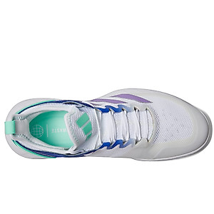 adidas Women's Adizero Ubersonic 4 Sneaker, Solar Red/Silver Metallic/Lucid Blue (LanzaT), 6.5