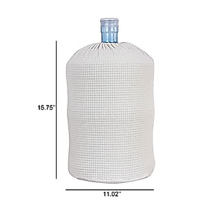 Water Dispenser Barrel Covers for 5 Gallon Water Bottle, Fabric Durable Water Cooler Dust Proof Covers For Decor, Reusable Furniture Standard Cover Protector For Home, Office (White)