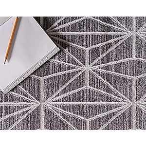 Jill Zarin Uptown Collection Area Rug - Fifth Avenue (2' 2" x 6' 1" Runner, Gray/ Ivory)