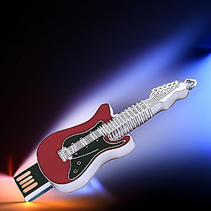 WooTeck 64GB Metal Guitar USB Flash Drive Red