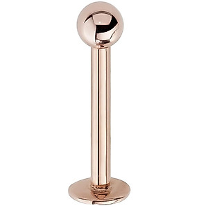 FreshTrends 14K Rose Gold Labret Lip Ring or Tragus Earring 16G 1/4"