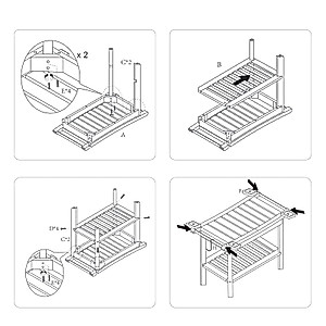 Oyydecor Premium Bamboo Shower Bench, Waterproof Shower Stool with Storage, Handles, and Towel Shelf, Wood Shower Chair for Inside Shower & Outdoor Use