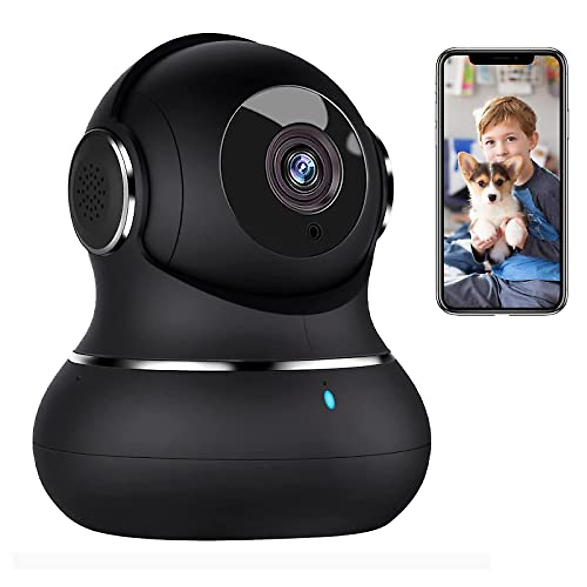 litokam Little elf Camera, 1080P Indoor Security Camera for Baby / Elder, Pet Camera with Motion Detection, Night Vision, 2-Way Audio, 360 Degree Wireless Camera, WiFi Camera Work with Alexa