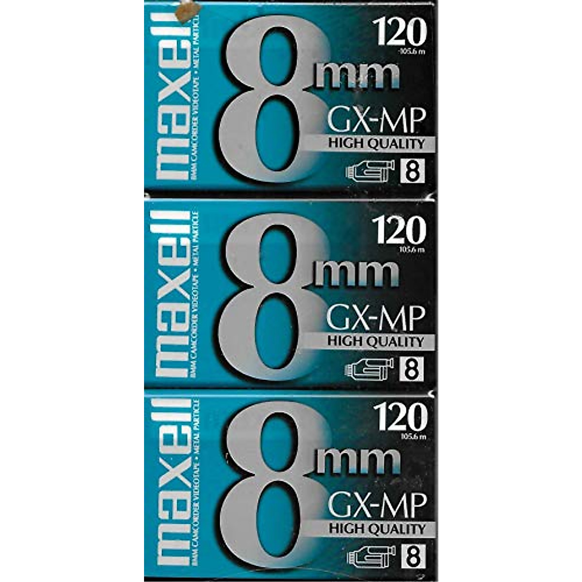 Maxell GX-MP 120 Camcorder Tapes, 3 Pack