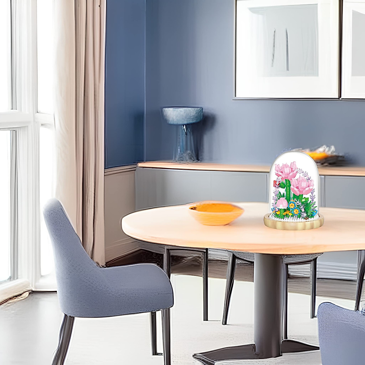 FLOWERKITY Building Blocks Flower Set Carnation Bouquets Mini Blocks with Dust Cover, Botanical Collection Gifts for Adults, Women… (Pink Carnation)