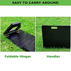 PROLEE Soccer Rebounder Board 42"X18" Foldable Soccer Wall with 2 Angles Rebound Board for Passing & Shooting Practice, Black