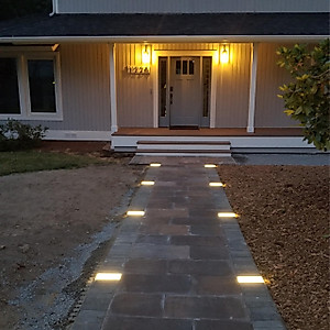LUMENGY Paver Light 4×8 Inch (3.93 inch X 7.87 inch), 2700K Brick Lighting for Pavers, Driveway, Pathway Patio, & Garden, 12V Waterproof IP67, Drive-Over Rated