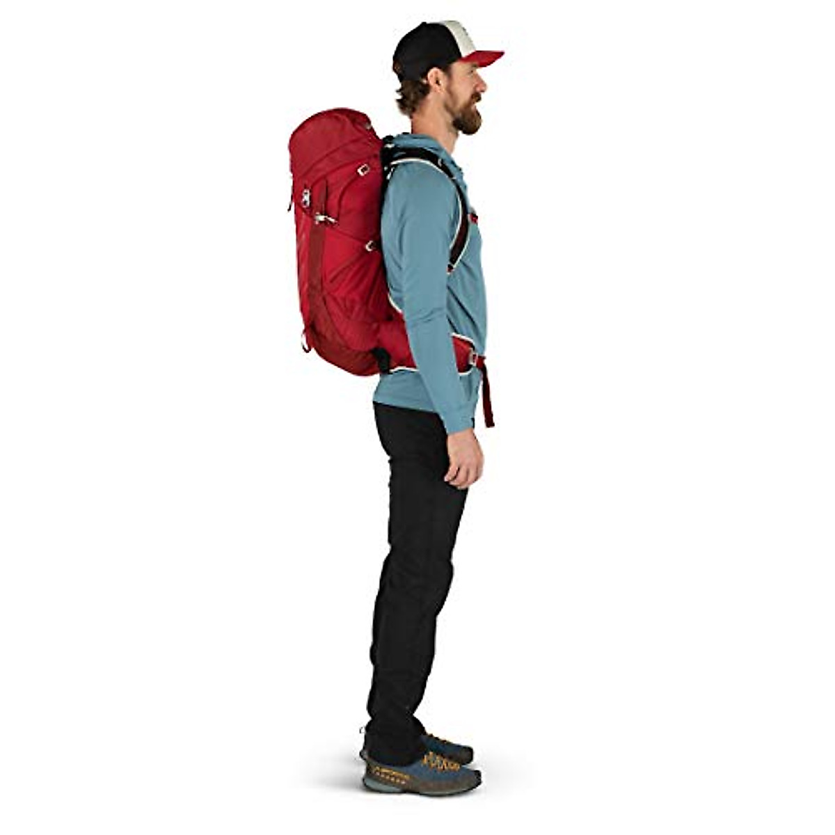 Osprey Talon 33L Men's Hiking Backpack with Hipbelt, Cosmic Red, S/M