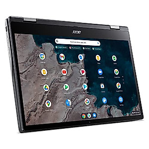 Acer Chromebook Spin 513 Convertible Laptop | Qualcomm Snapdragon 7c | 13.3" FHD IPS Touch Corning Gorilla Glass Display | 4GB LPDDR4X | 64GB eMMC | WiFi 5 | Backlit KB | Chrome OS | R841T-S4ZG, Gray