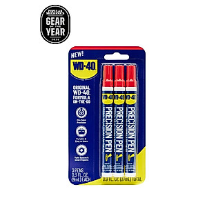 WD-40 Original Formula- Precision Pen On-The-Go, Lubrication with Pin-Point Precision, Controlled Flow. Portable, Easy to Hold, Easy to Store, Ideal for Small and Tights Spaces, 0.3 fl oz [3-Pack]