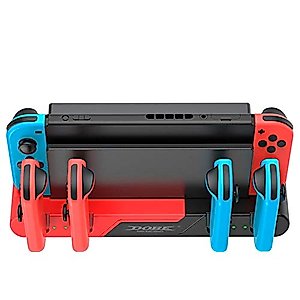 SOONHUA Charging Dock with Game Card Slots Compatible with Nintendo Switch Joy-Cons Console
