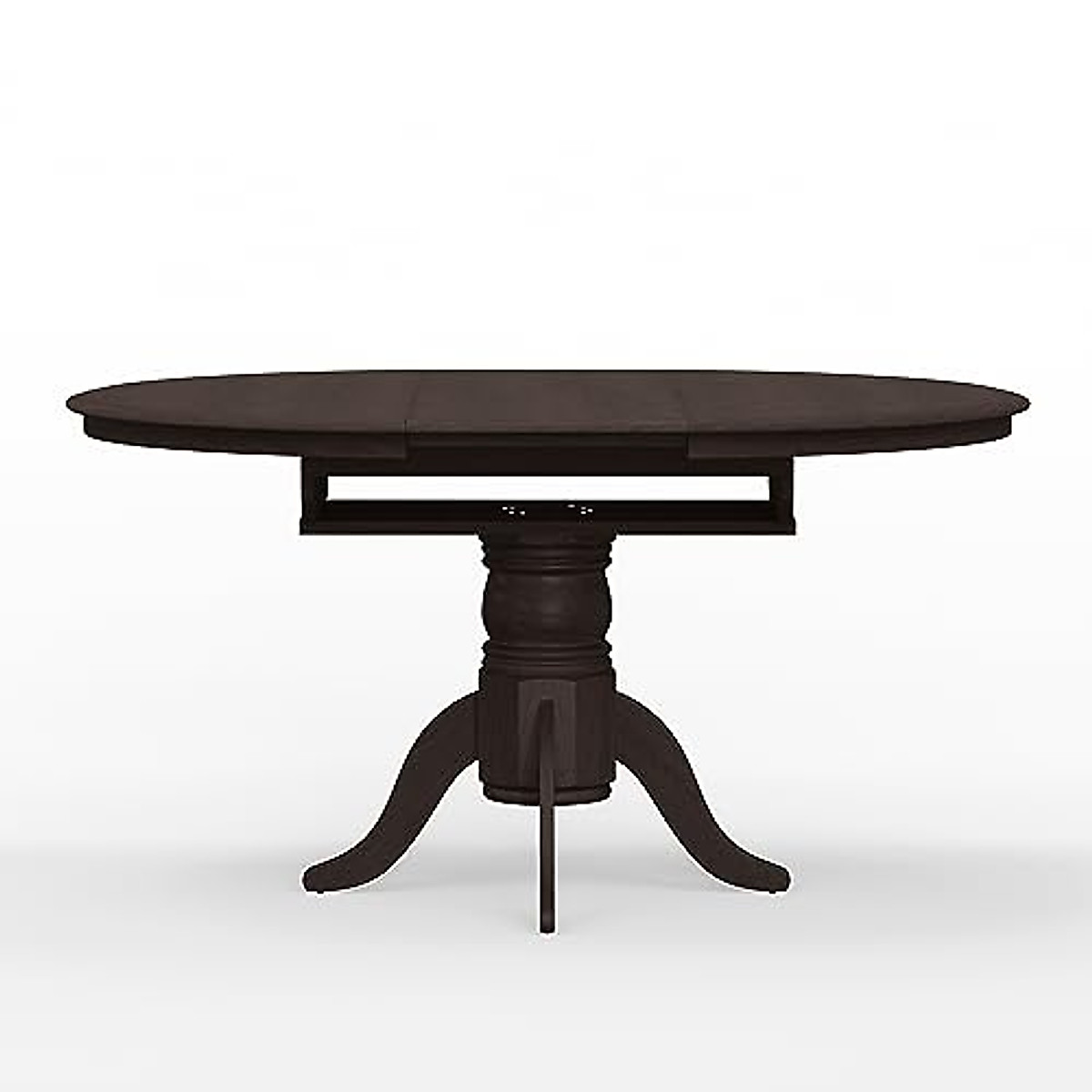 Glenwillow Home 5-PC - Oval Butterfly Leaf Dining Table + X-Back Dining Chairs Dining Set in Dark Walnut