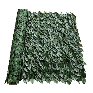 POPG Expandable Faux Fence Artificial Ivy Leaf Fence Mesh Screen Fencing Panels for Outdoor Garden Porch Patio Yard Balcony Decor, Artificial Hedges