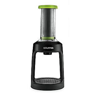 Gourmia GKCP135 Manual Coffee Brewer - Single Serve Manual Hand French Press Coffee Maker - No Electricity - Brew Coffee Anywhere - Green