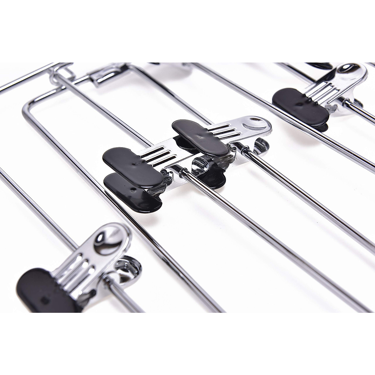 3 Quality Multi Pants Hangers, Real Heavy Duty, Space-Saving Multi-Bar Metal Hangers, Stable with Non-Slip Foam Padding, Swivel Hook for 5 Jeans Each, Suit Pants, Scarves, Towels, Trousers (Pants, 3)