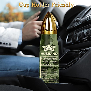 RHONGE Gifts For Husband, Husbands Bullet Tumbler 17 Oz, Camo Gifts Bullet Tumbler For Him From Wife, Birthday Valentine's Day Anniversary Present, Best Husband Ever Cup