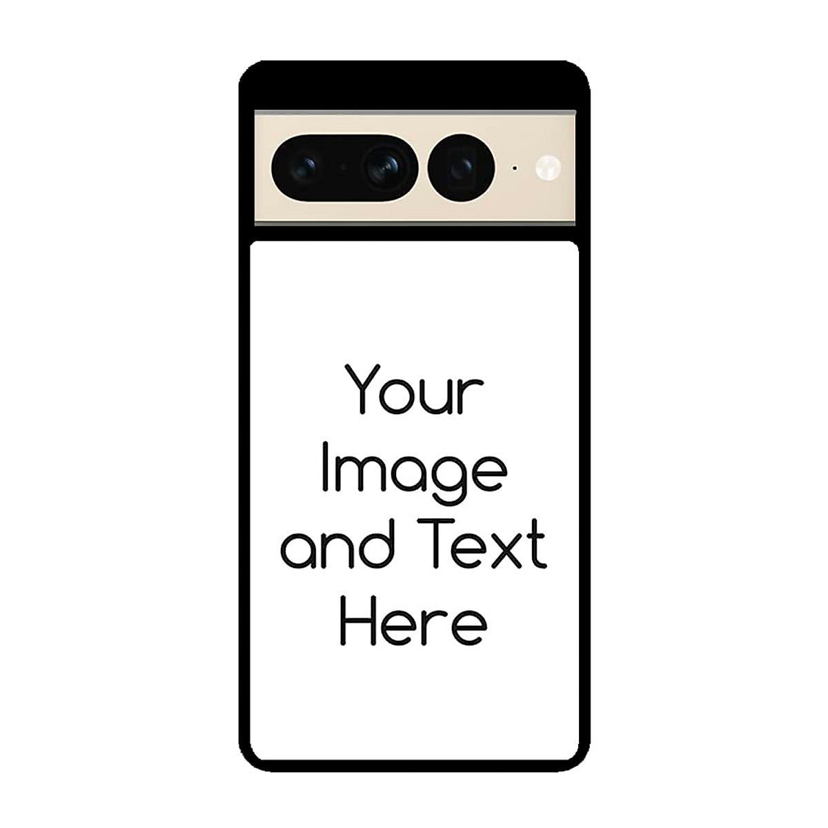 Upload Your Image | Make Your Own Black Rubber Phone Case Compatible With Google Pixel 8, 8 Pro, 8a, 7a, 7, Pixel 7 Pro, Pixel 6a, 6 Pro, 6, 5, 4a 5G, 4a 4G, 4, 4 XL, 3a, 3a XL, 3, 3 XL, 2 XL