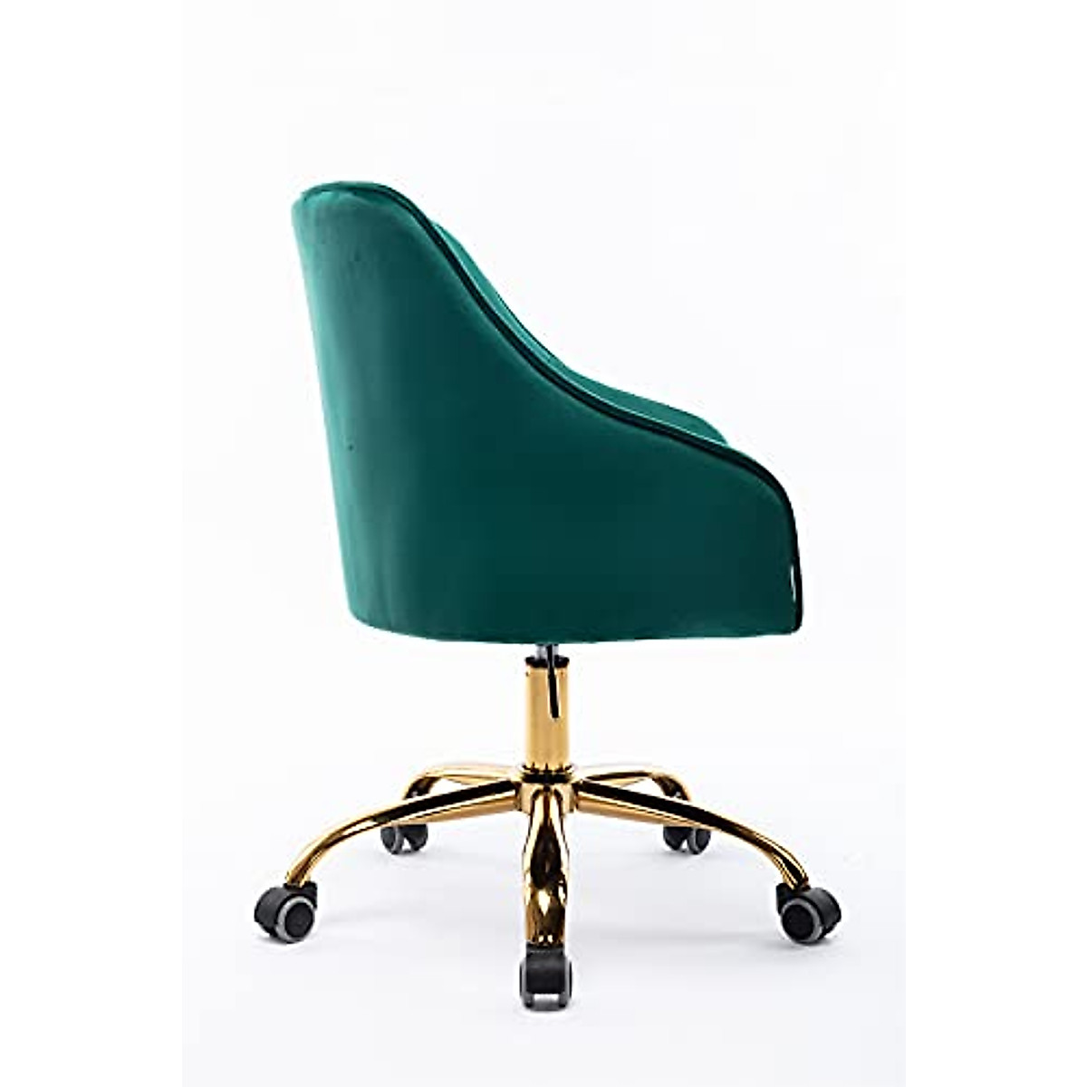 KUIKUI Velvet Desk Chair, Modern Office Chair, Wheels Swivel Height Adjustable Swivel Task Chair for Home Office,Green