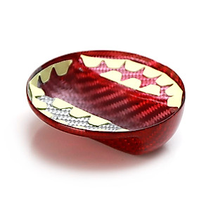 iJDMTOY Sports Red Real Carbon Fiber Gas Cap Decoration Cover Trim, Compatible With 2020-up Toyota MKV Supra GR A90/A91